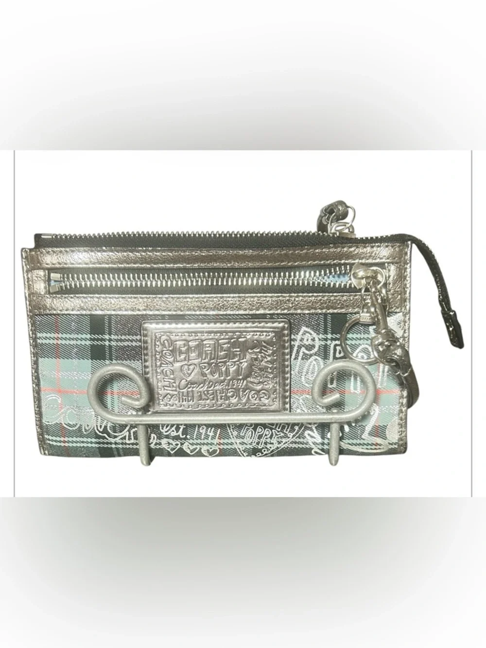 Bags | Coach Poppy Tartan Plaid Wristlet | Poshmark